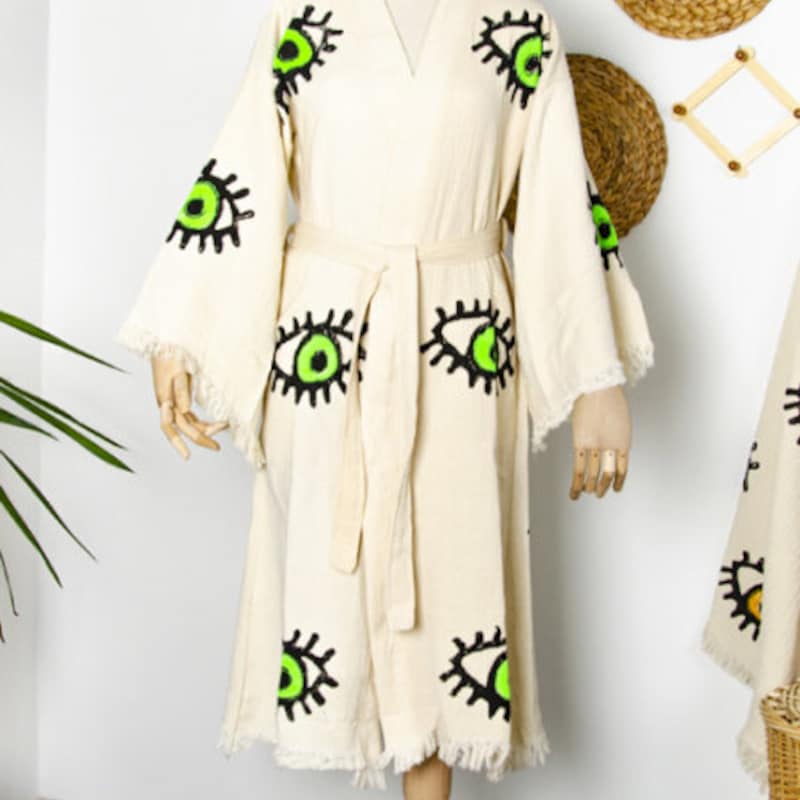 Green Evil Eye Robe - Etsy