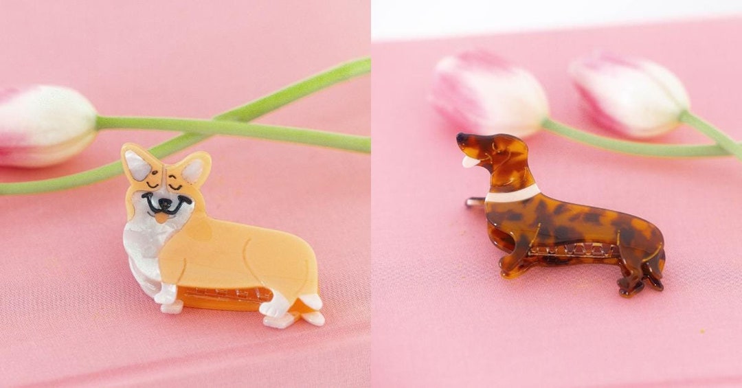 Viral Dog Shaped Hair Clips - Etsy