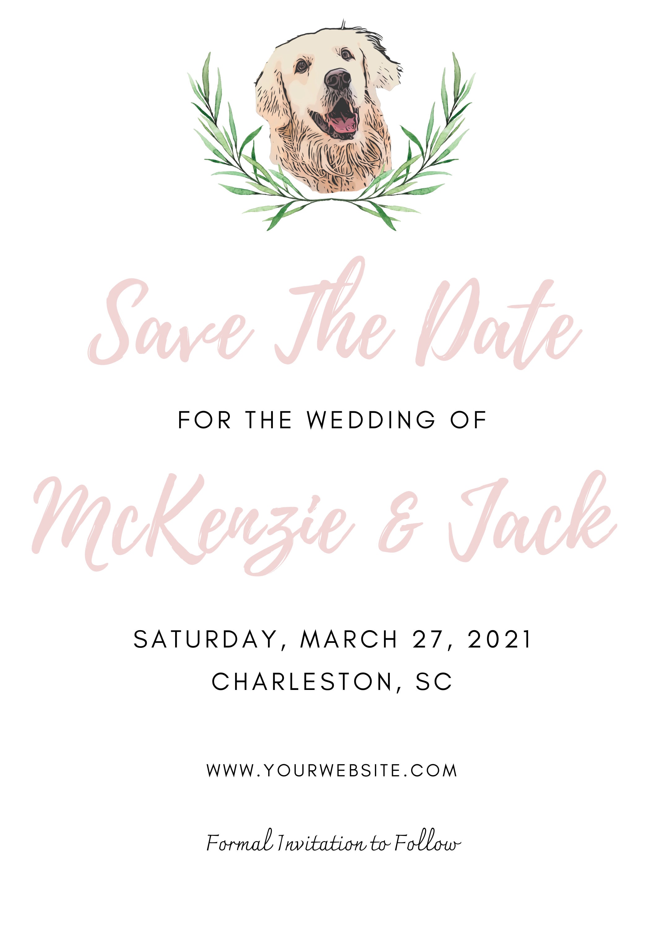Invitations Save The Date With Pets
