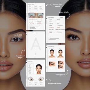 Lash Client Record Book & Styling Stickers for Goodnotes (digital) - Etsy