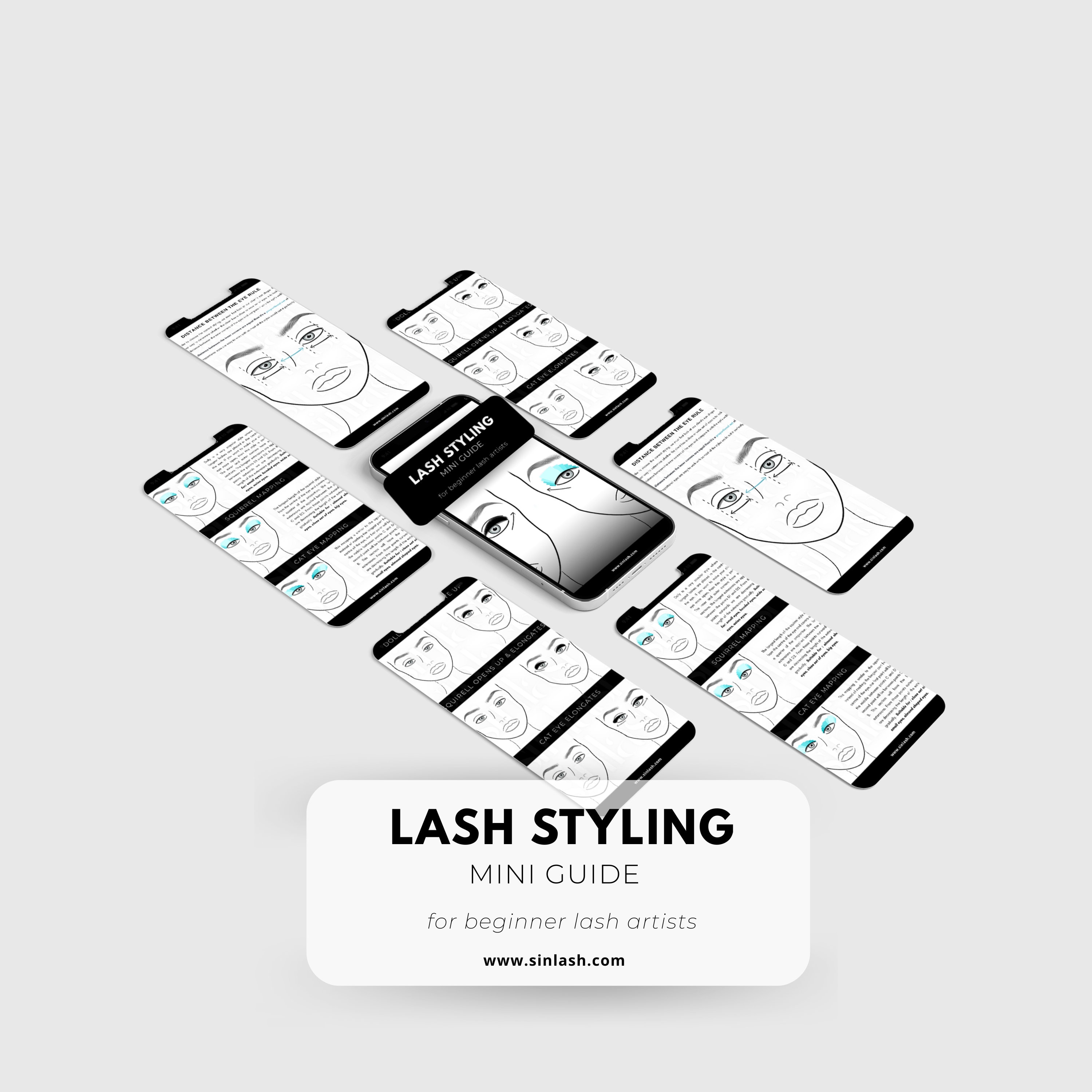 Eyelash Styling Mini Guide Lash Mapping Lash Style Digital Lash - Etsy