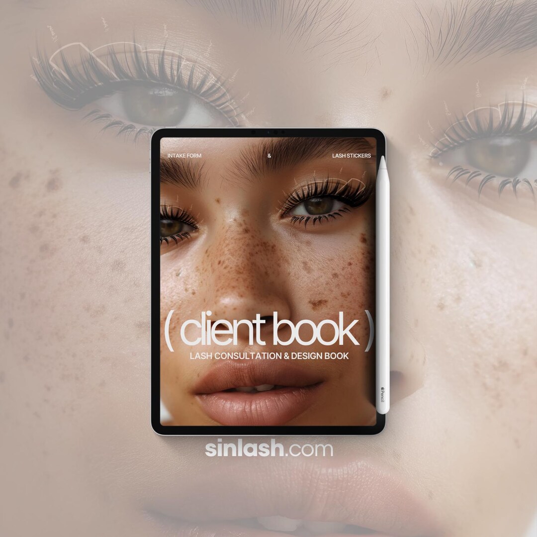 Lash Client Record Book & Styling Stickers for Goodnotes Lash Client ...