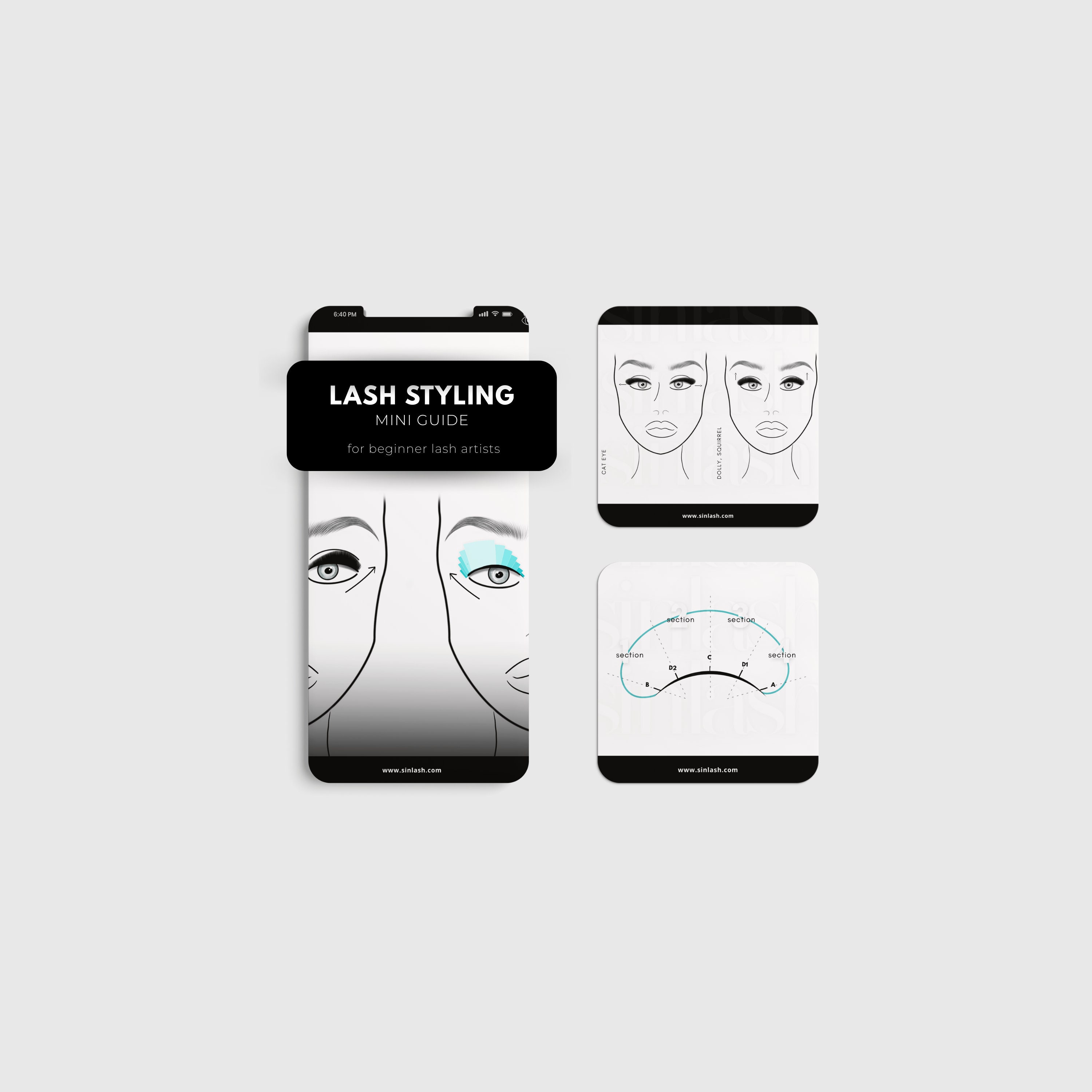 Eyelash Styling Mini Guide Lash Mapping Lash Style Digital Lash - Etsy