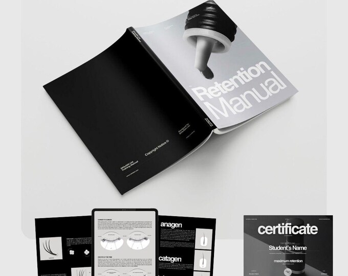 Lash Retention Manual & Certificates | Editable Training Manual | Lash ...