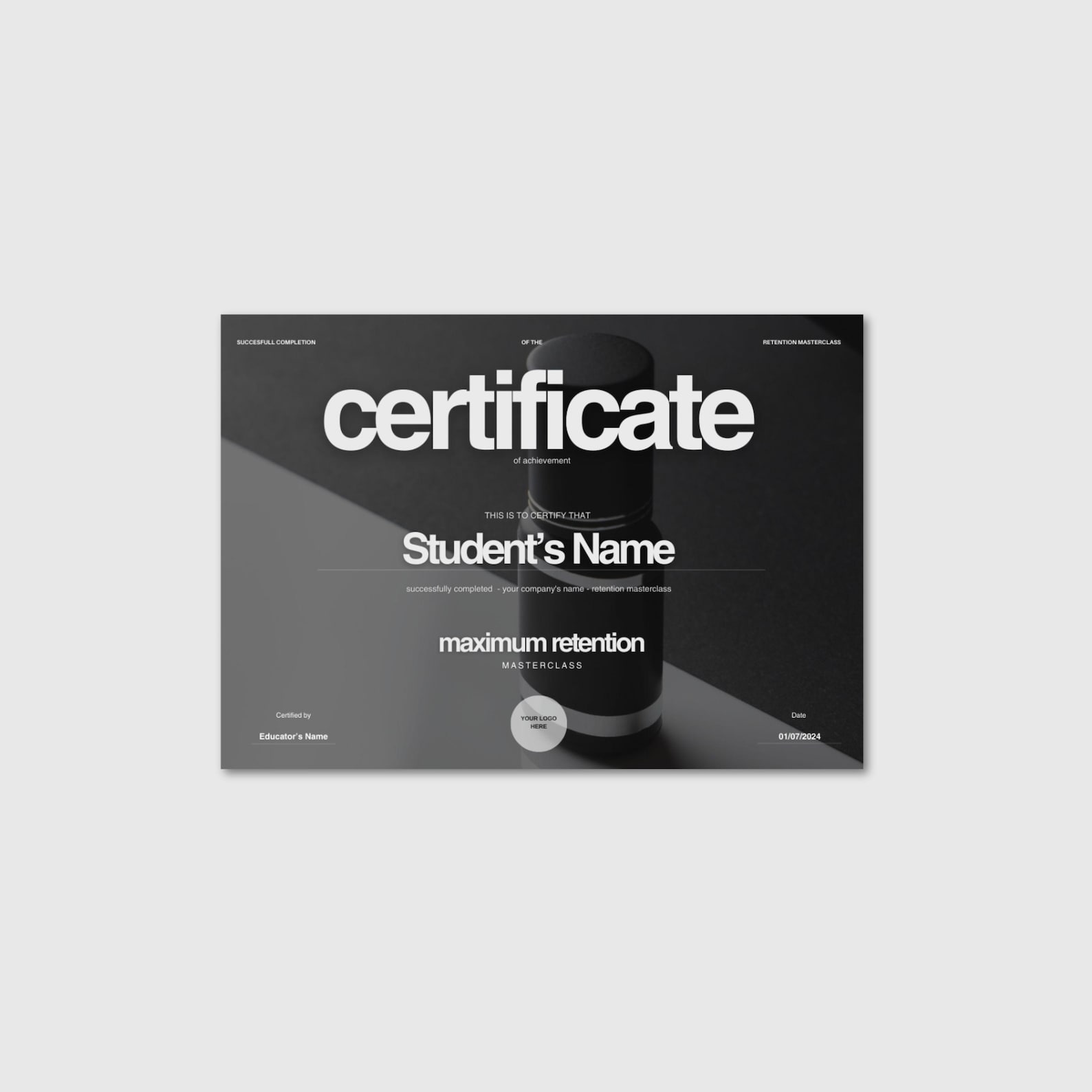 Lash Retention Certificate Template | Editable Canva A4 Design ...