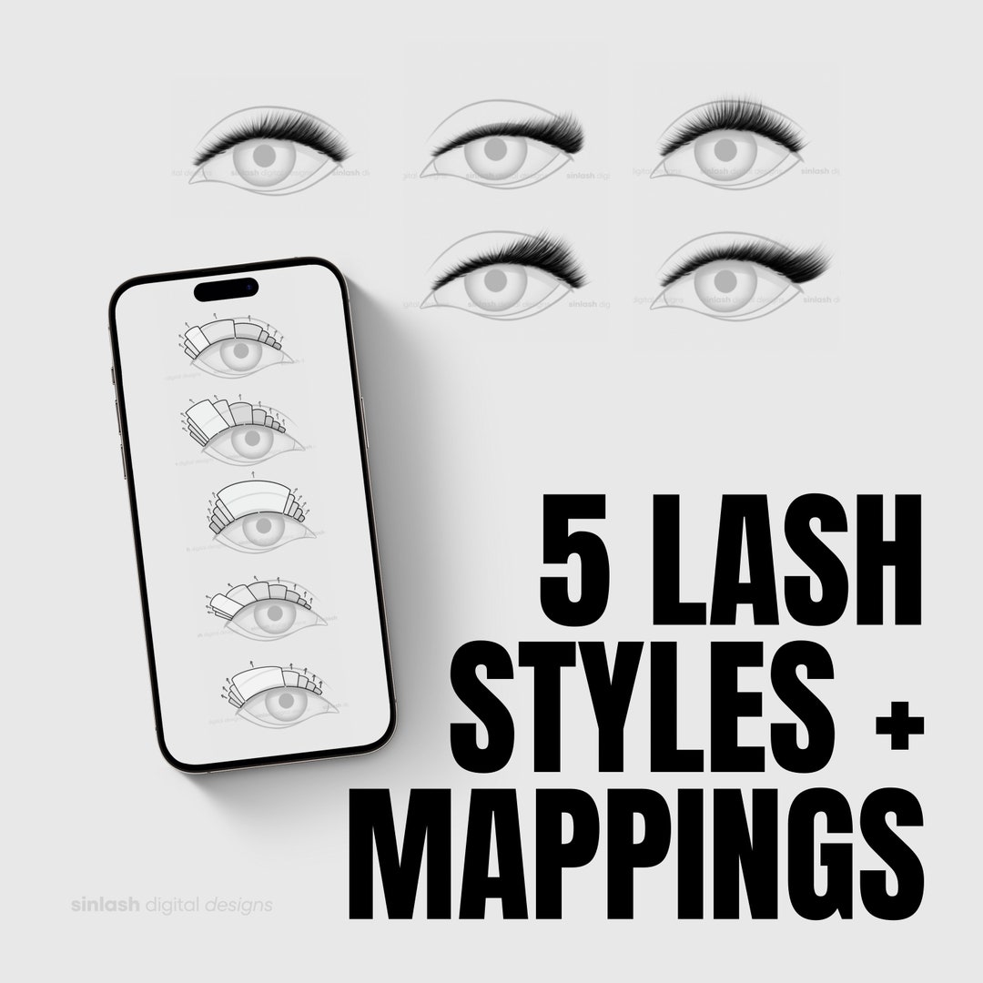 Pro Lash Styles | Eyelash Mappings | Eyelash Client Consultation - Etsy
