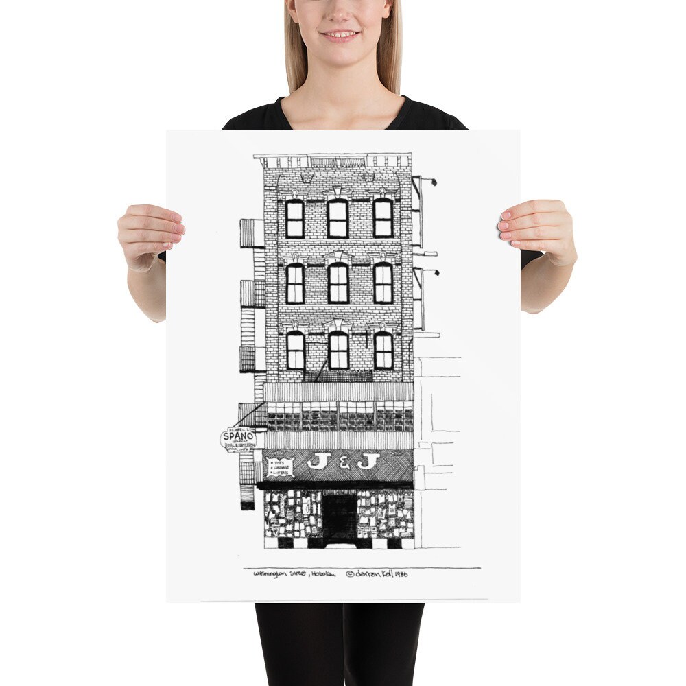 Hoboken – J&J Store – Pen and Ink Drawing PRINTS - Etsy