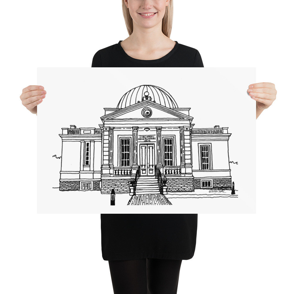 Cincinnati Observatory Detailed Drawing Pen and Ink PRINTS - Etsy