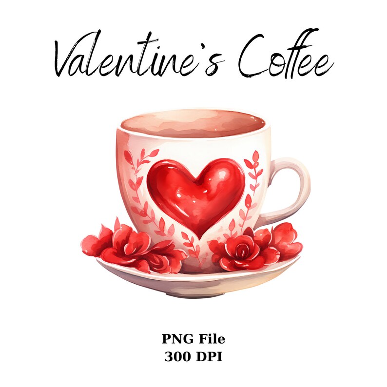 Valentine Coffee Clipart, Invitation Coffee Clip Art, Coffee Valentine ...