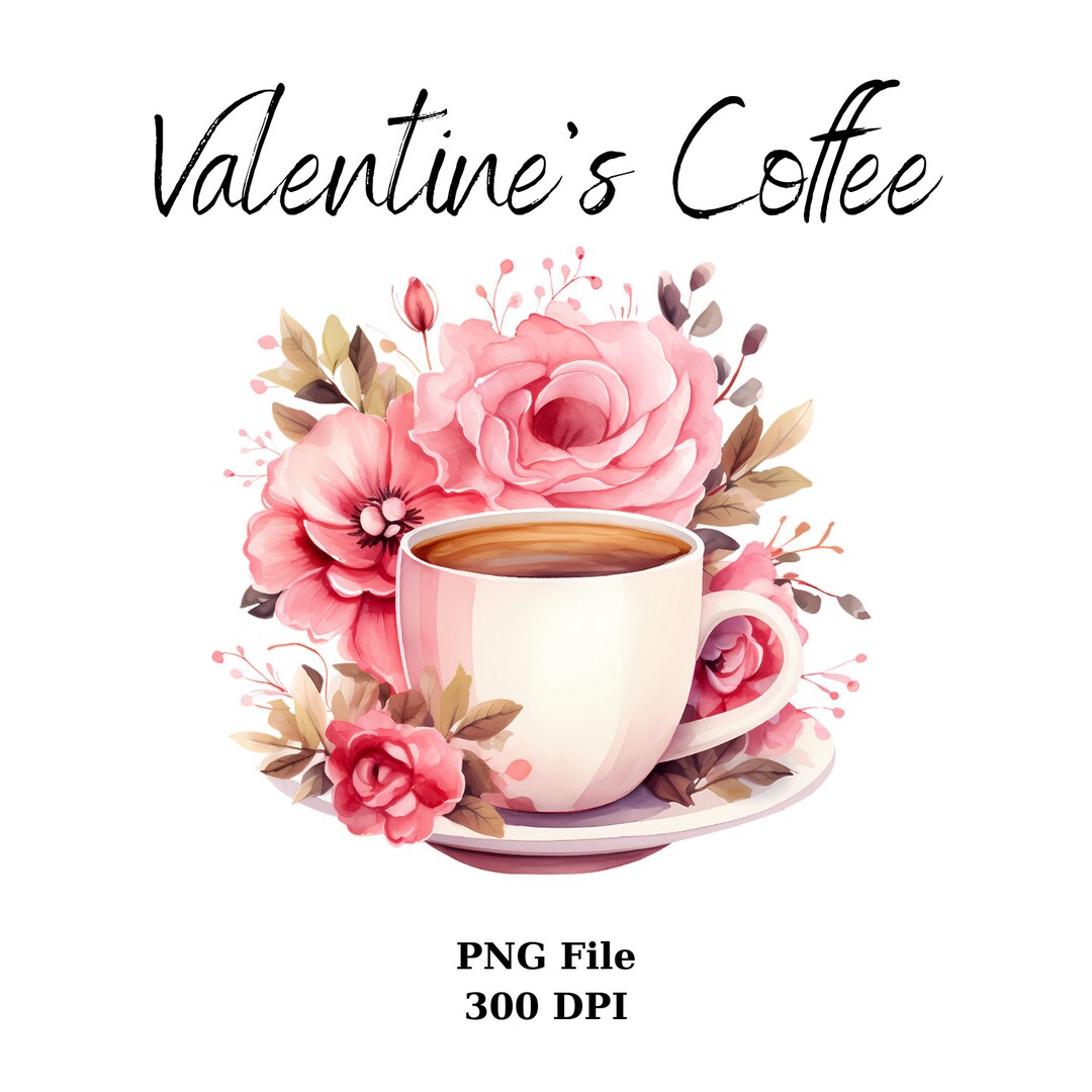 Valentine Coffee Clipart, Invitation Coffee Clip Art, Coffee Valentine ...