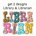 Library Groovy Doodle Png, Librarian Png, Library Squad Png, School ...