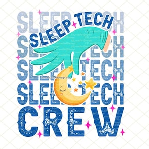 Sleep Tech With Cute Moon Png, Sleep Lab Png, Sleep Tech Crew Png ...