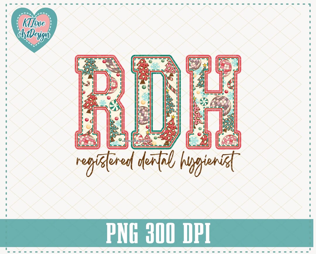RDH Registered Dental Hygienist Png, Christmas RDH PNG, Dental ...