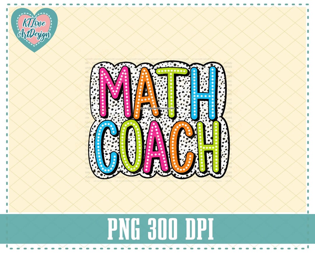 Math Coach PNG, Dalmatian Dots School Groovy Png, Retro Dots School ...