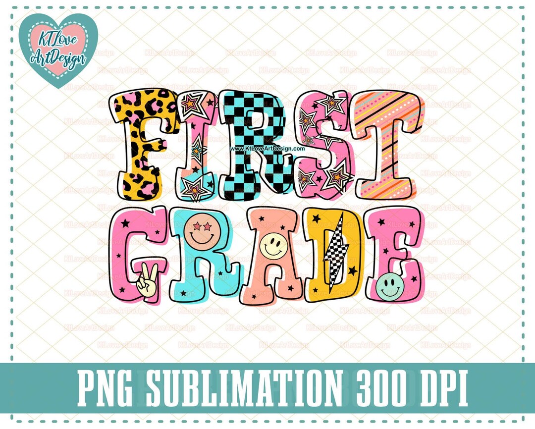 Back to School, First Grade Letter Doodle Png, First Grade PNG, First ...