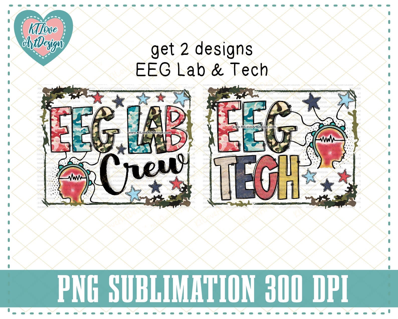 EEG Tech Png, EEG Lab Png, Camo Doodle Lettering PNG Sublimation Design ...