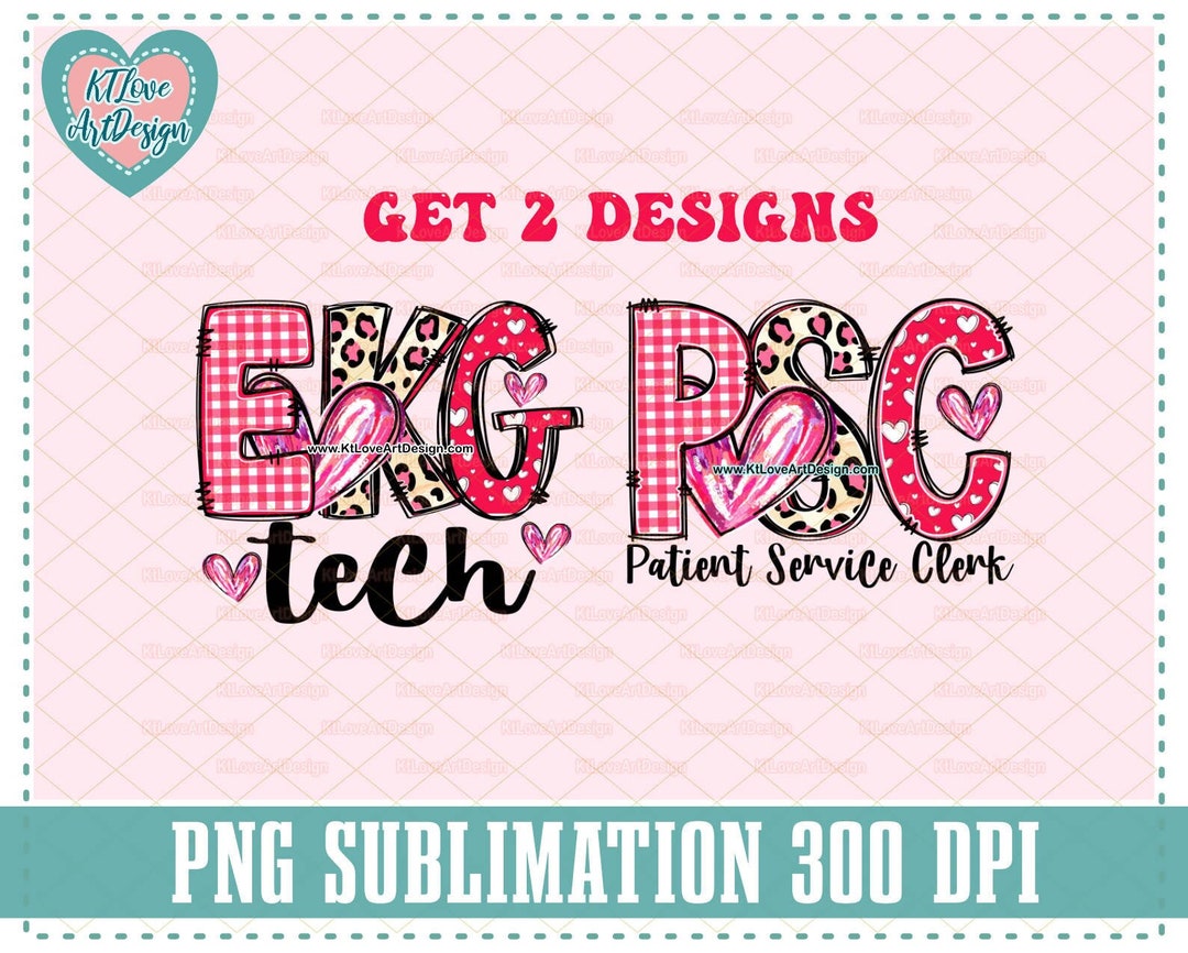 EKG Tech Valentine Png, PSC Valentine Png, Therapist Png, Retro ...