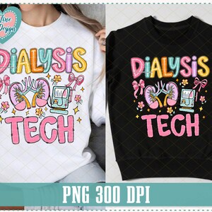 Dialysis Tech Spring Pastel Doodle Png, Dialysis Nurse Png, Spring ...