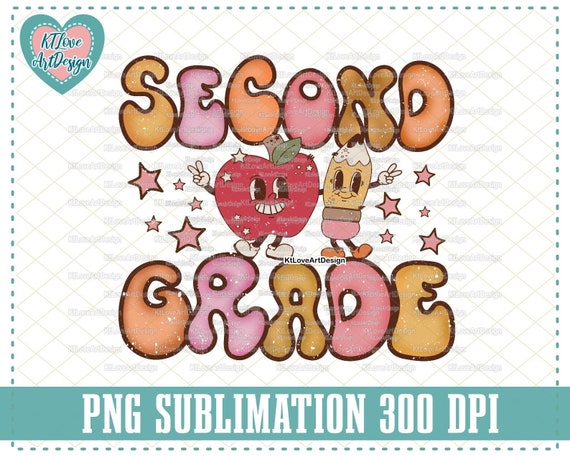 Retro Second Grade PNG 2nd Grade Squad Retro 2nd Grade - Etsy