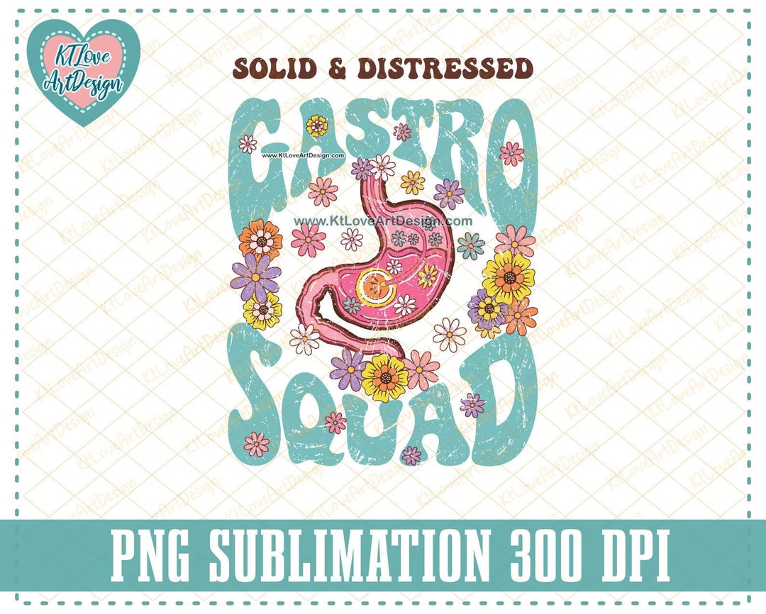 Retro Flower Gastro Squad Png, Gastroenterology Png, Anatomical Gastro ...