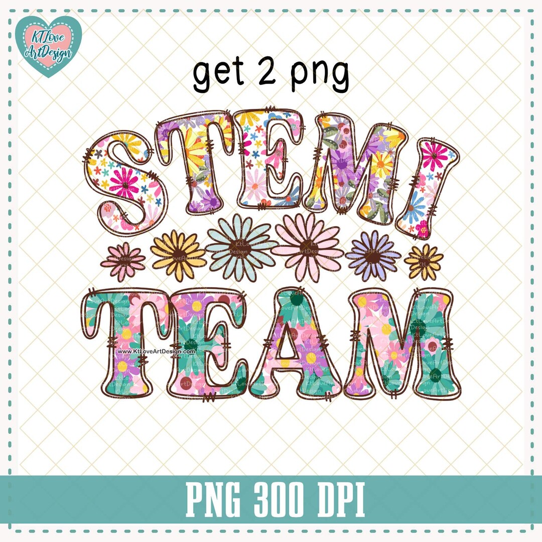 Stemi Team Flower Png, Cath Lab, Spring Nurse Png, Flower Lettering ...