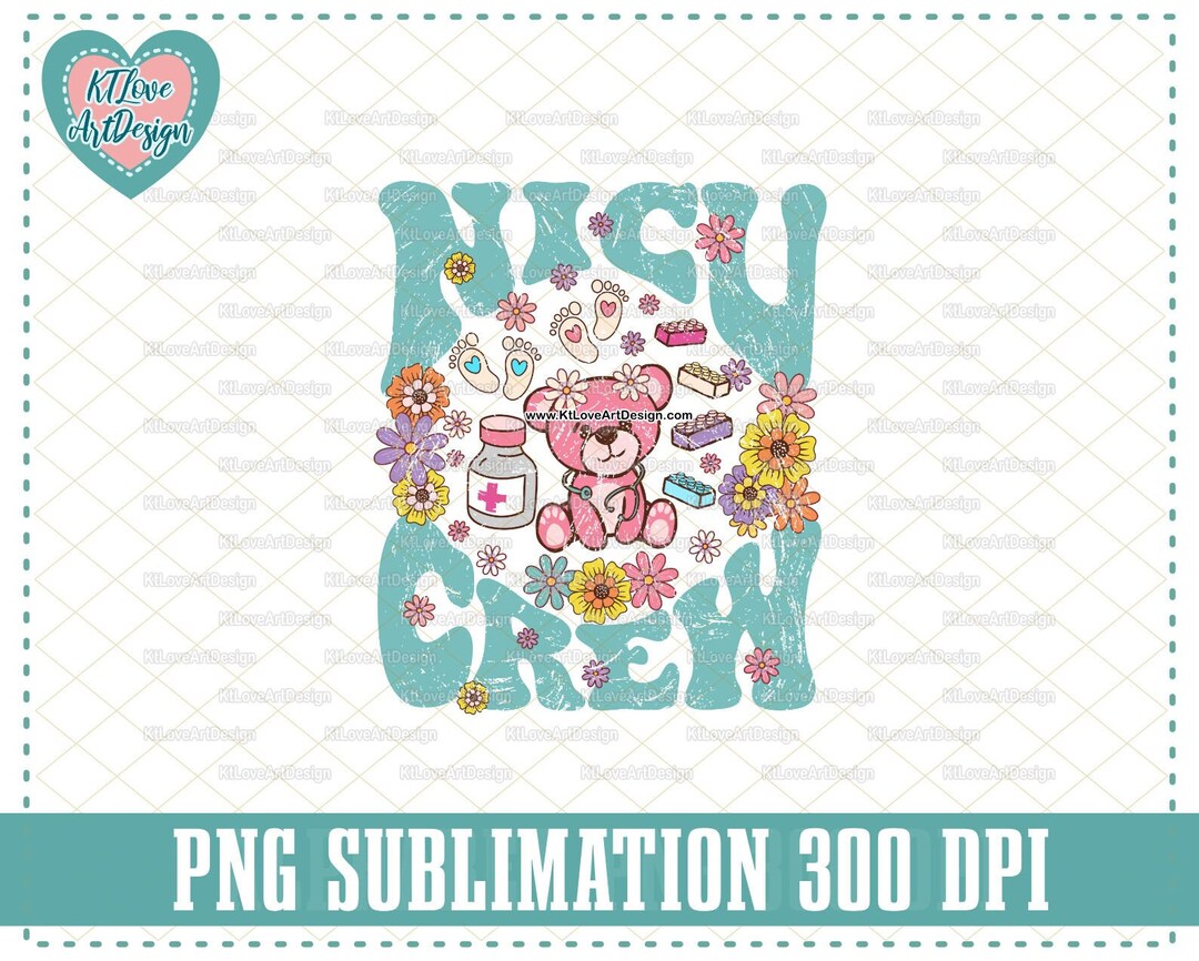 NICU Crew, Nicu Nurse Png, Spring Pediatric Nurse Png, Spring Flower ...