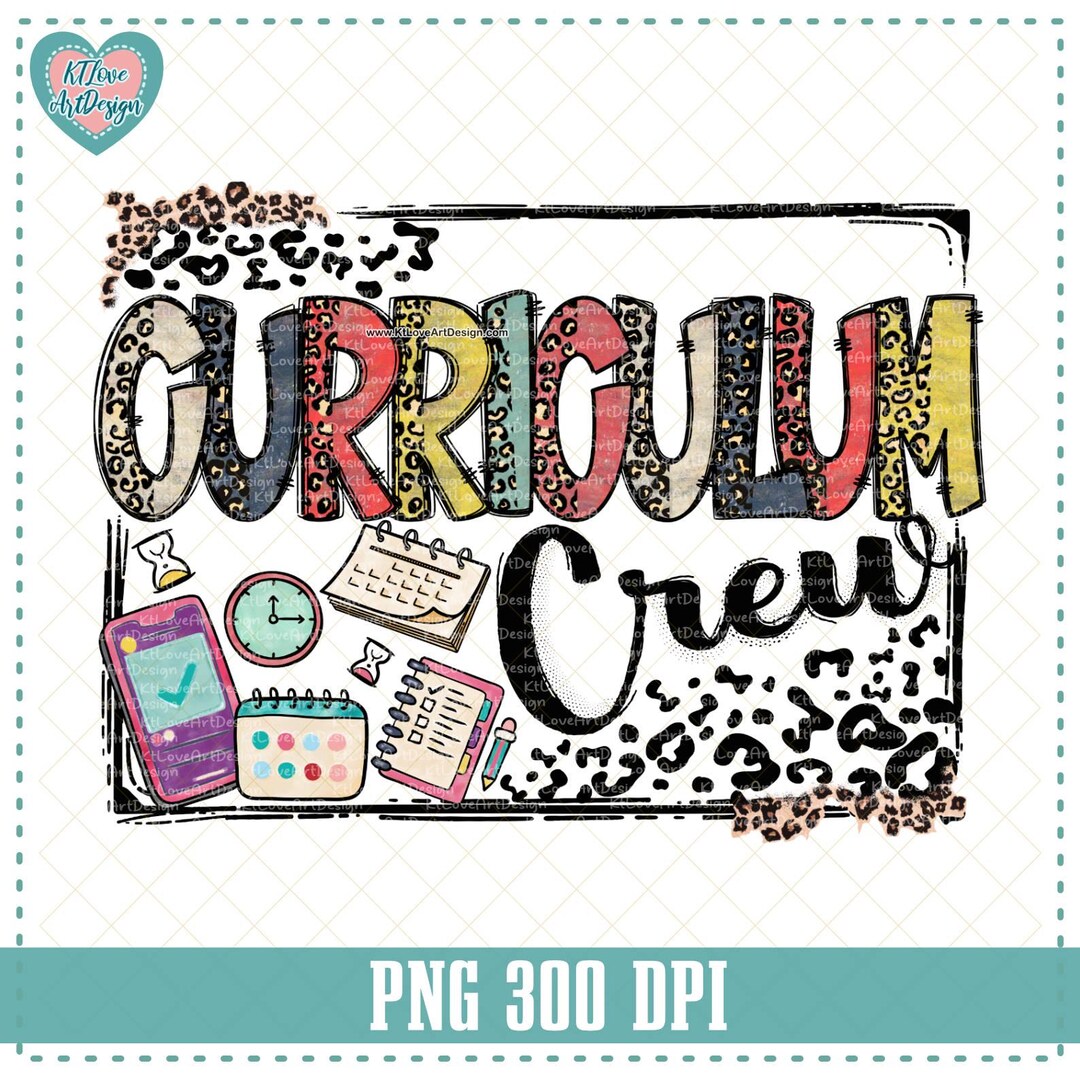 Curriculum Crew, Curriculum Png, Leopard Lettering, Sublimation, PNG ...