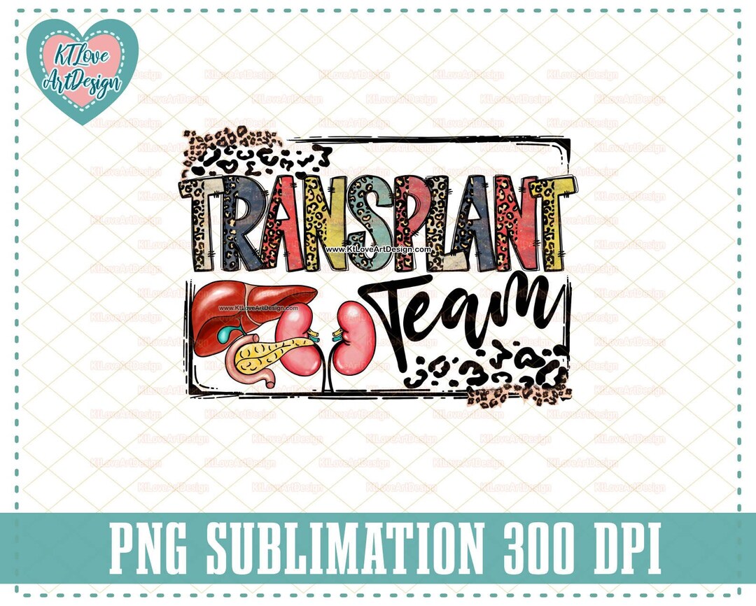 Transplant Team Vintage Doodle Leopard Png - Transplant Kidneys and ...
