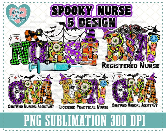Spooky Nurse Bundle Png Spooky Nurse 5 Design Spooky Nurse - Etsy