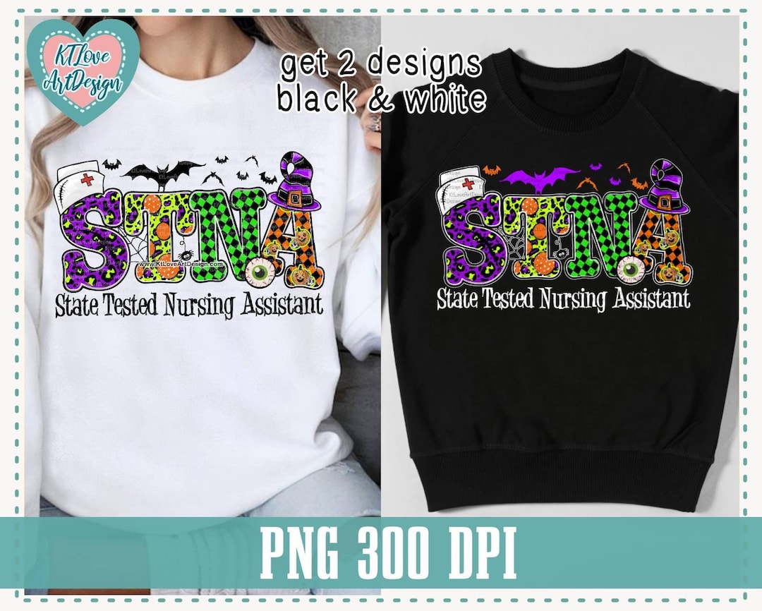 STNA Spooky Halloween Png State Tested Nursing Assistant Halloween ...