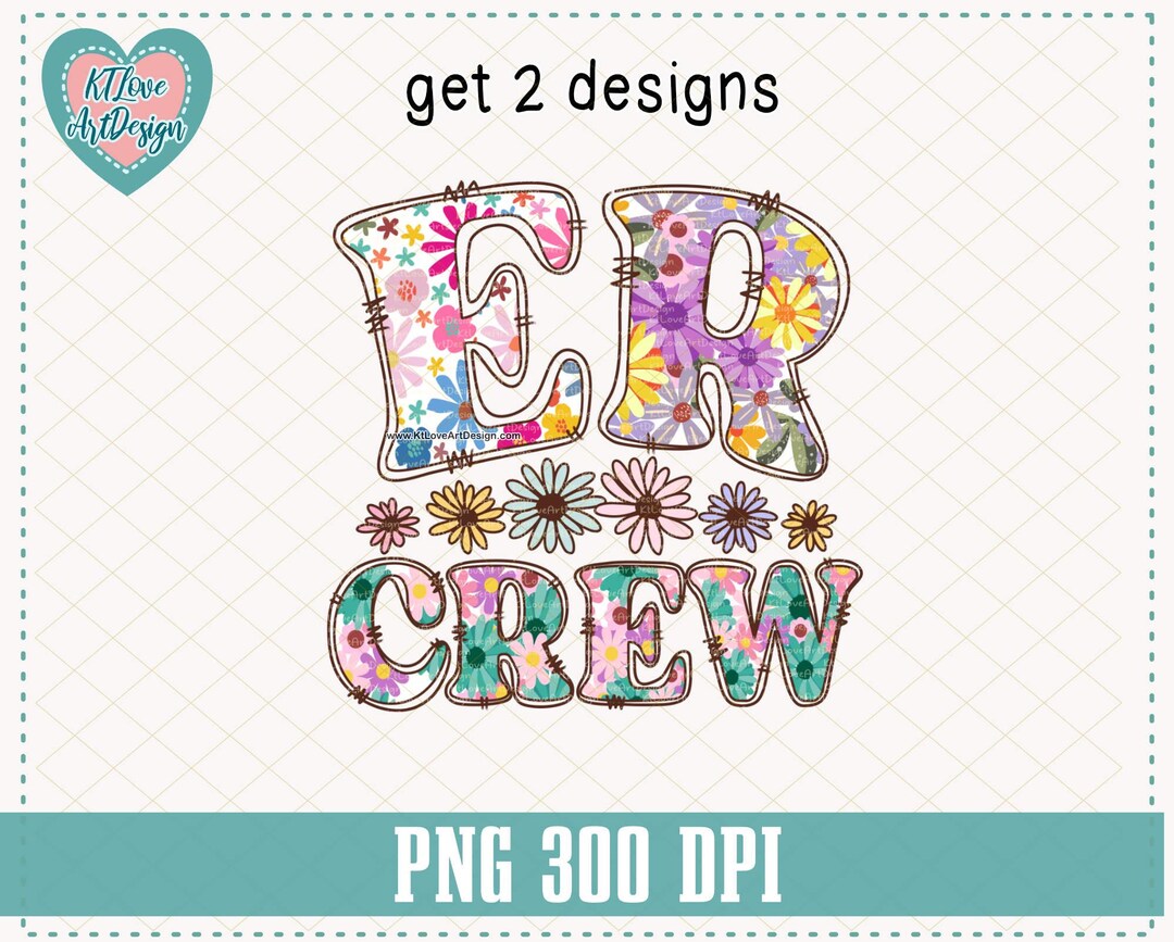 Emergency Flower Doodle PNG, ER Crew, Emegency Department, Spring ...
