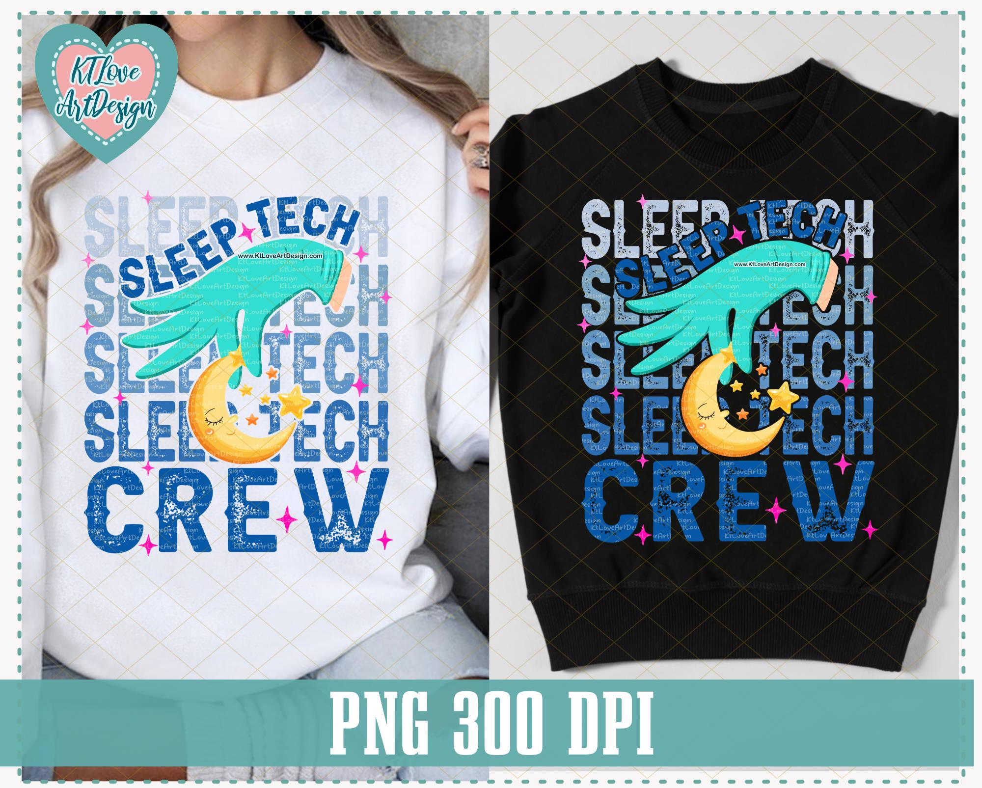 Sleep Tech With Cute Moon Png, Sleep Lab Png, Sleep Tech Crew Png ...