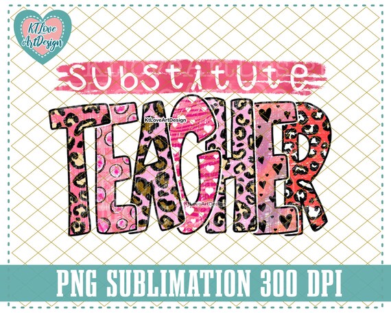 Substitute Teacher Png Teacher Png Valentines Teacher - Etsy