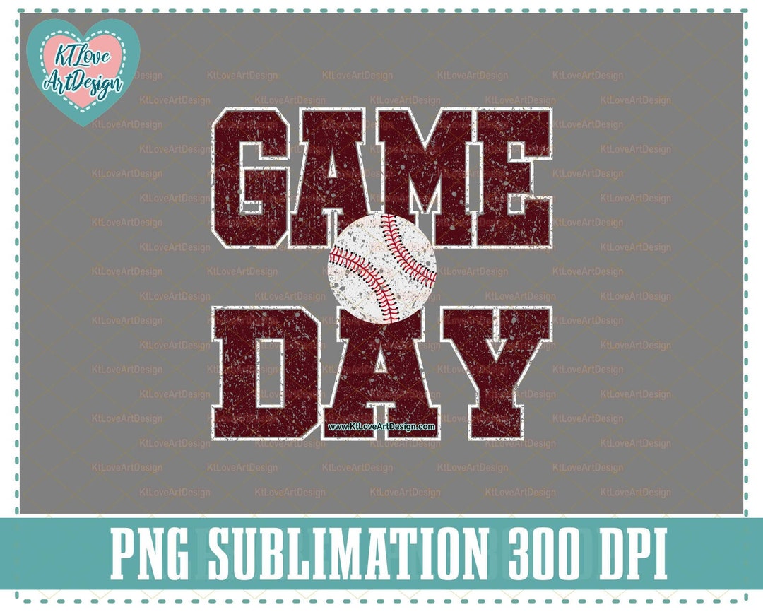 Softball Game Day Distressed PNG, Softball Sublimation Design Digital ...