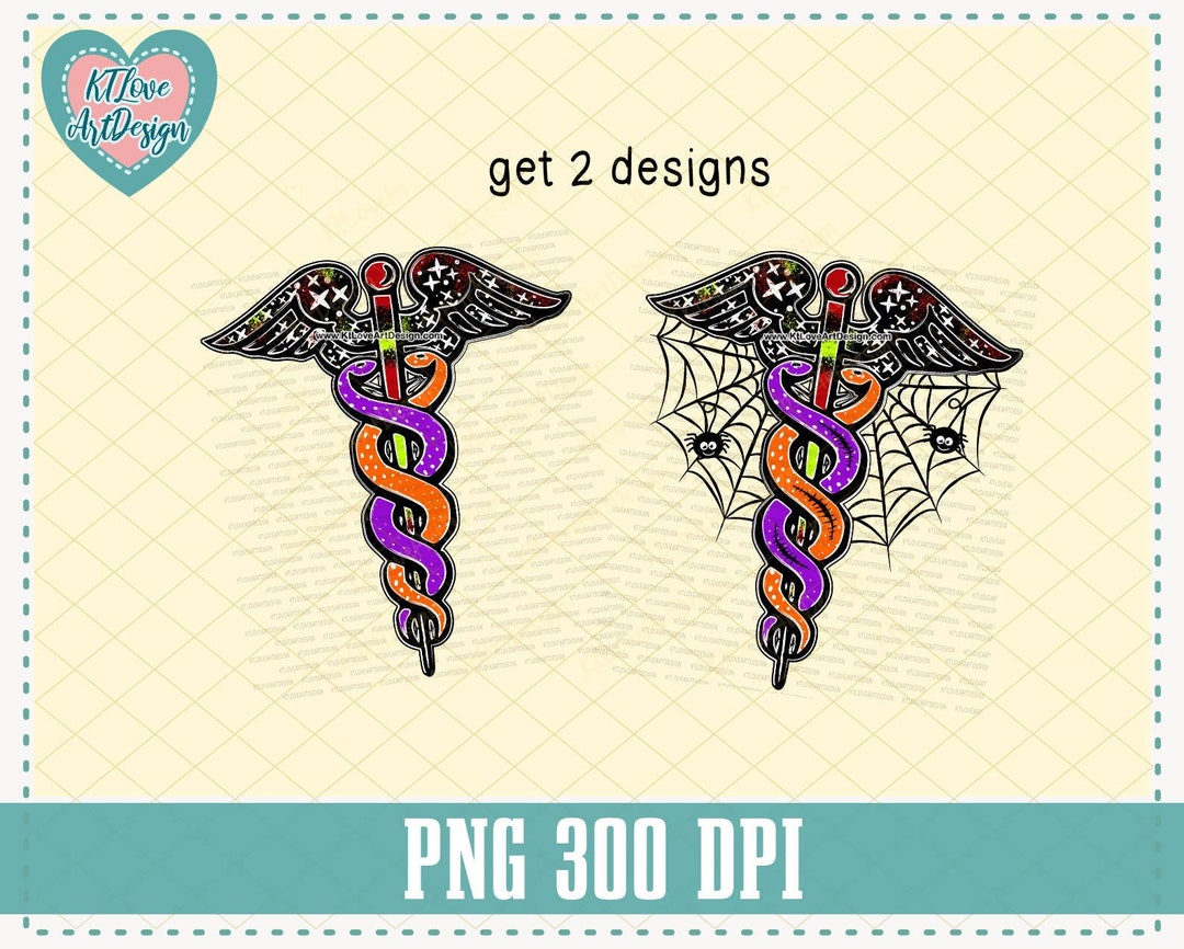 Spooky Medical Caduceus Png, Spooky Nurse Png, Halloween Nurse, Hand ...