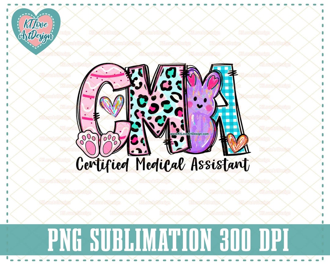 CMA Certified Medical Assistant Easter Bunny Png, Easter CMA Medical ...