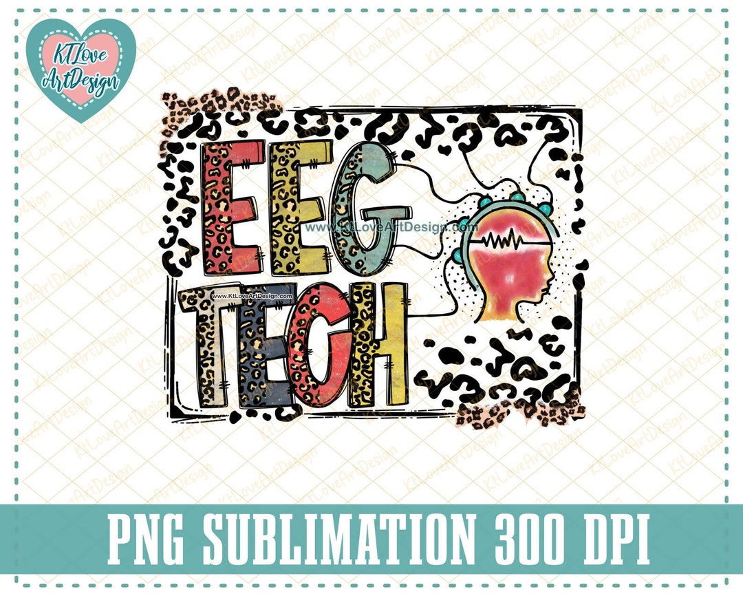 EEG Tech Png, EEG Png, Sleep Tech Crew Png, Vintage Nurse Png, Leopard ...