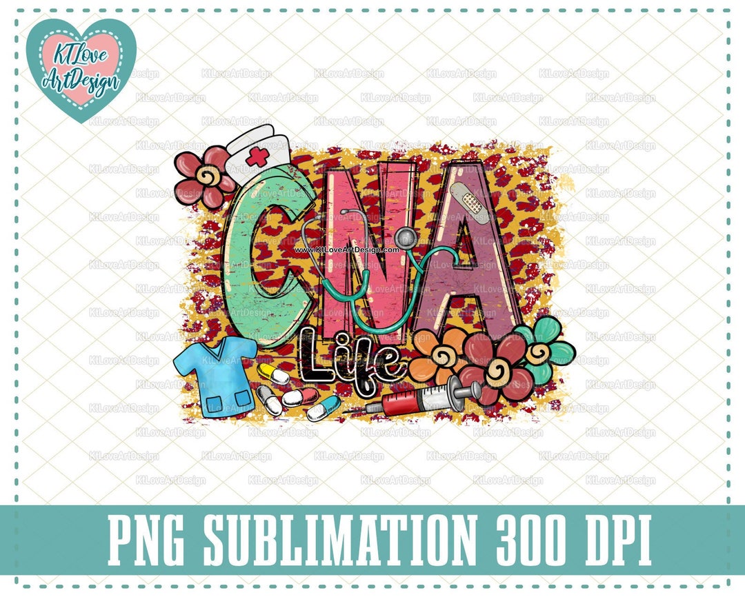 Vintage Nurse Png, Cna Life Sublimation Design Png, Leopard Distressed ...