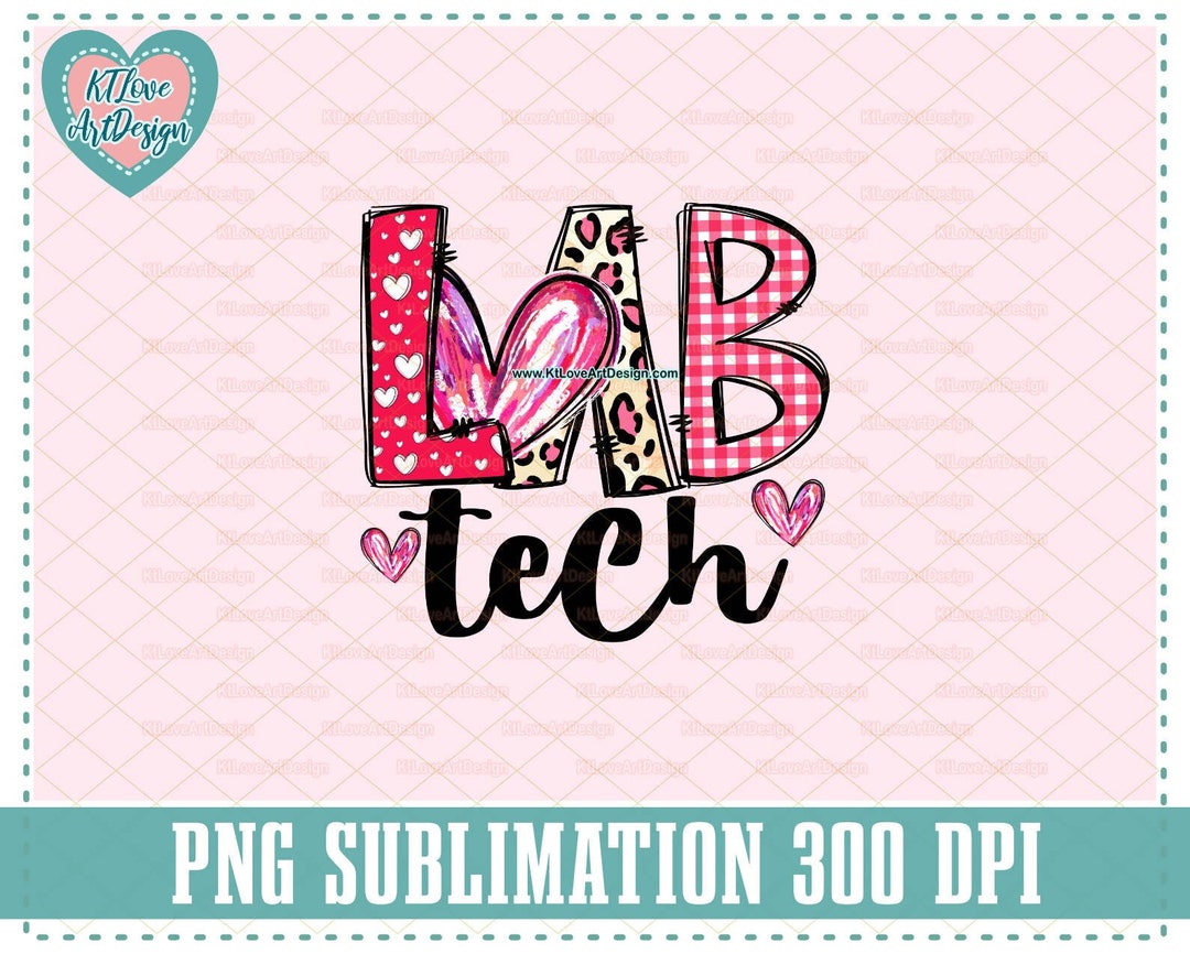 Valentine Lab Tech PNG, Valentines Nurse PNG Sublimation and DTF Design ...