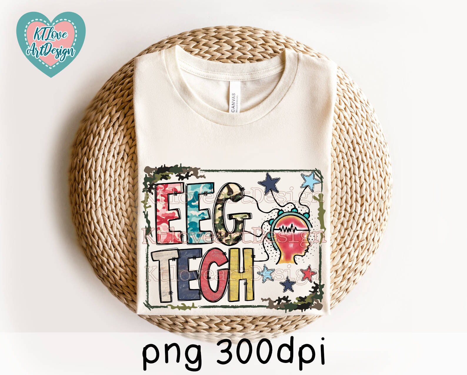 EEG Tech Png, EEG Lab Png, Camo Doodle Lettering PNG Sublimation Design ...