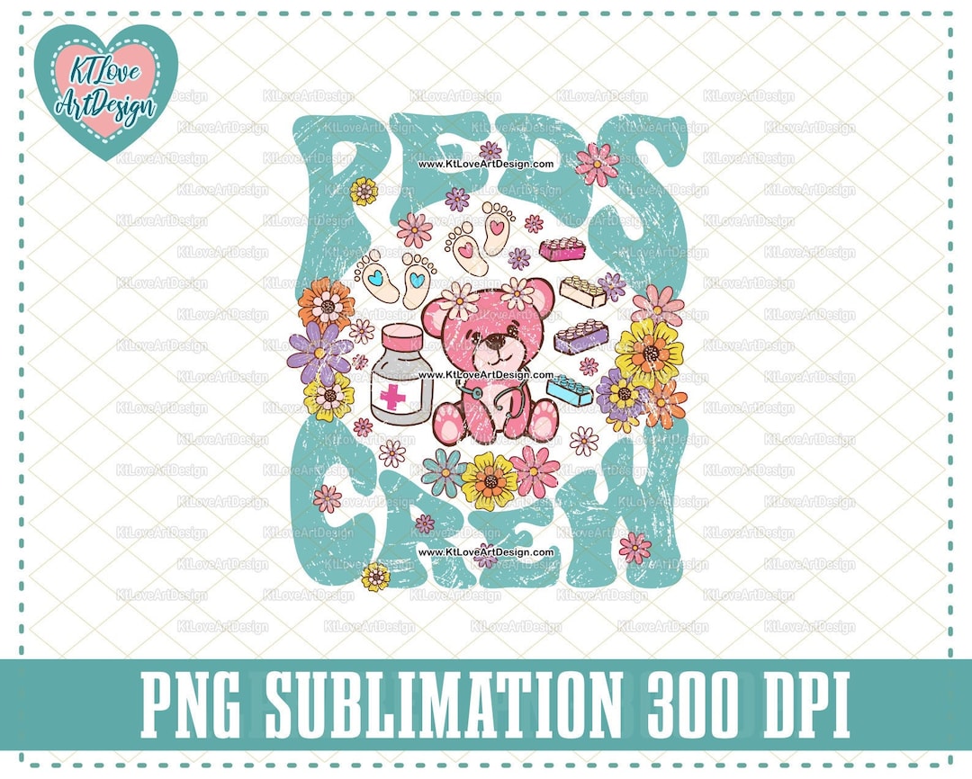 PEDS Crew, Peds Nurse Png, Spring Pediatric Nurse Png, Spring Flower ...