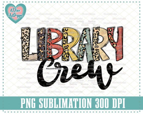 Library Crew Library Squad Png School Librarian Vintage - Etsy