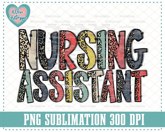 Nursing Assistant Png CNA Png Vintage Nurse Life Leopard - Etsy