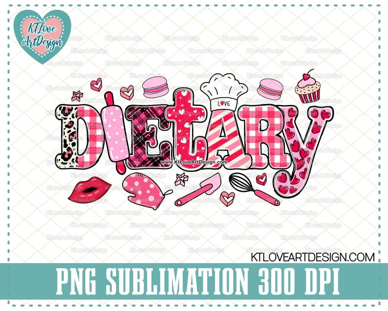 Valentine Dietary Doodle PNG: Hand Drawn Sublimation Design (digital ...