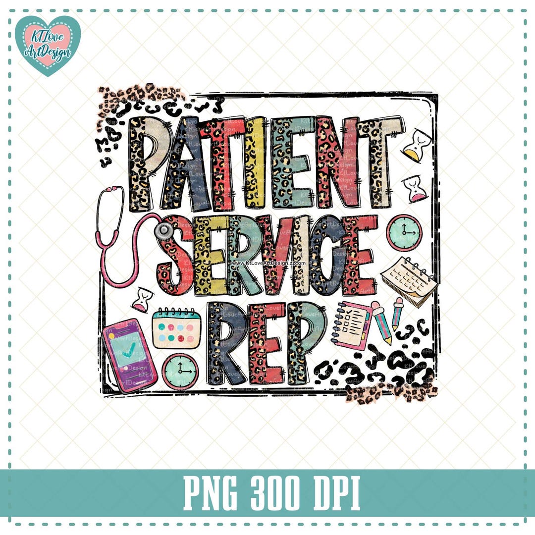 Vintage Patient Service Rep Leopard PNG, Medical Design Digital ...