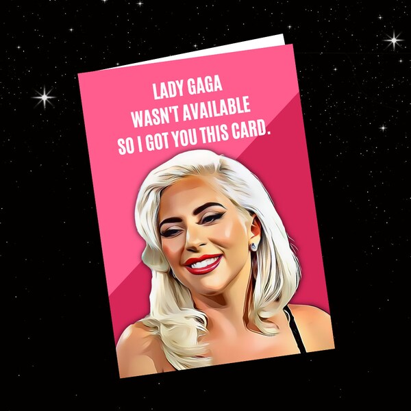 Lady Gaga Card - Etsy UK