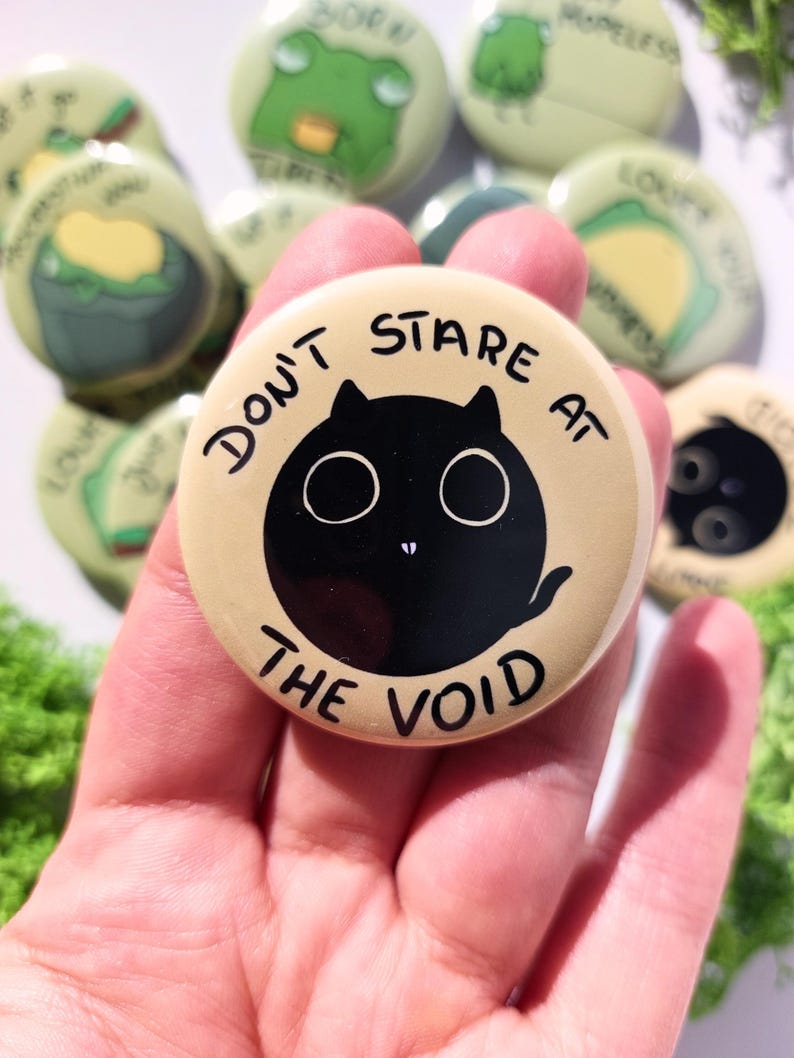 Frogcore Meme Pins – Funny Frog & Cat Button Badges 44mm | Cute ...