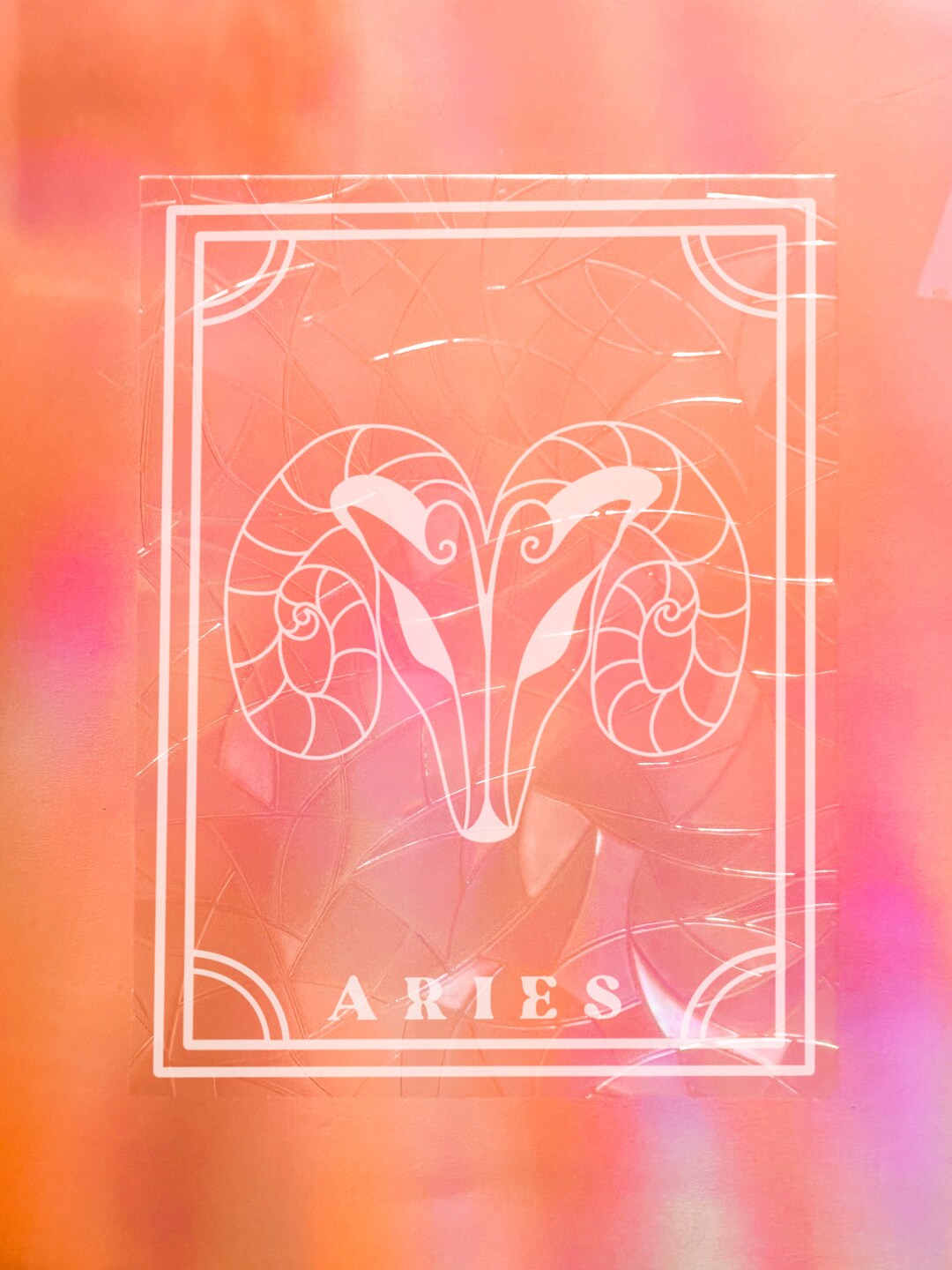 Aries Suncatcher Window Decal Sticker - Etsy