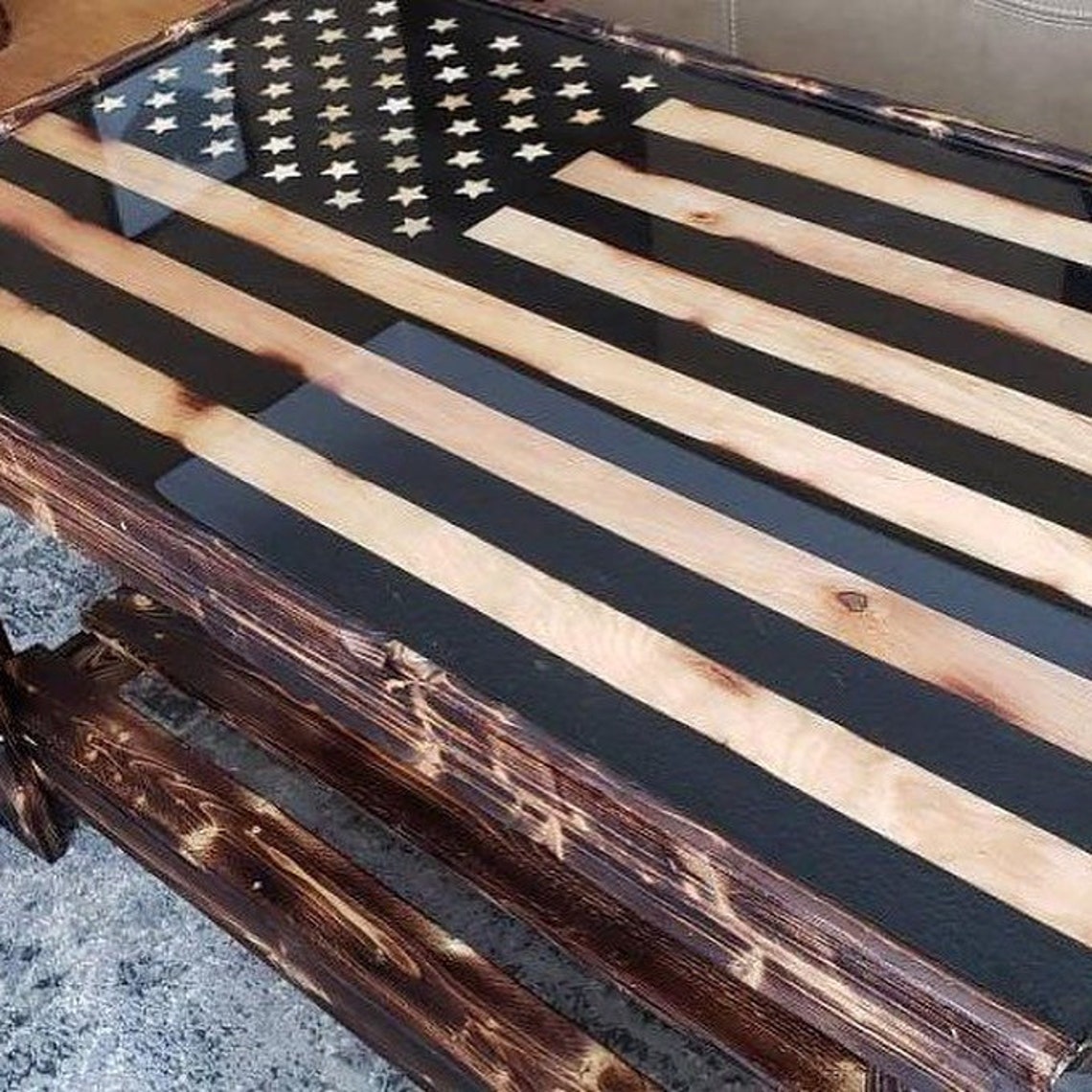 American Flag Coffee Table - Etsy