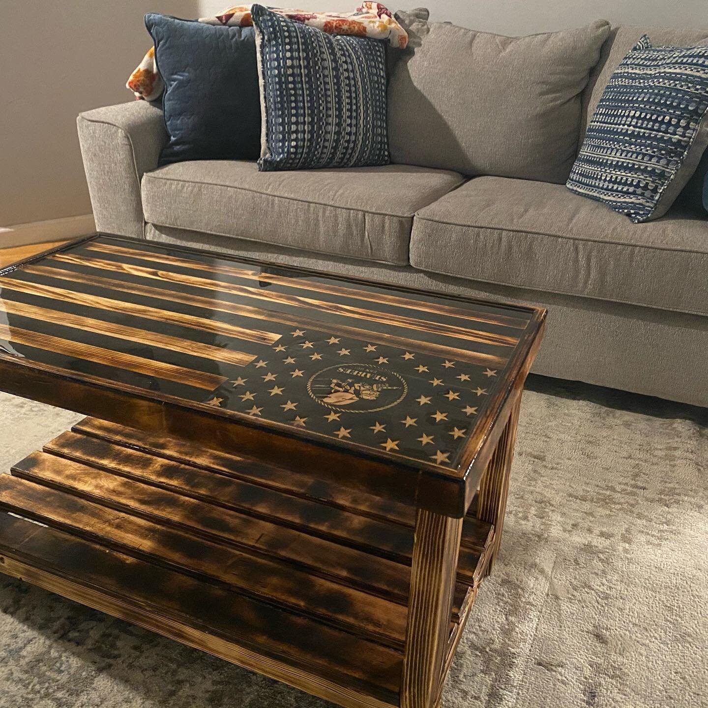 American Flag Coffee Table - Etsy